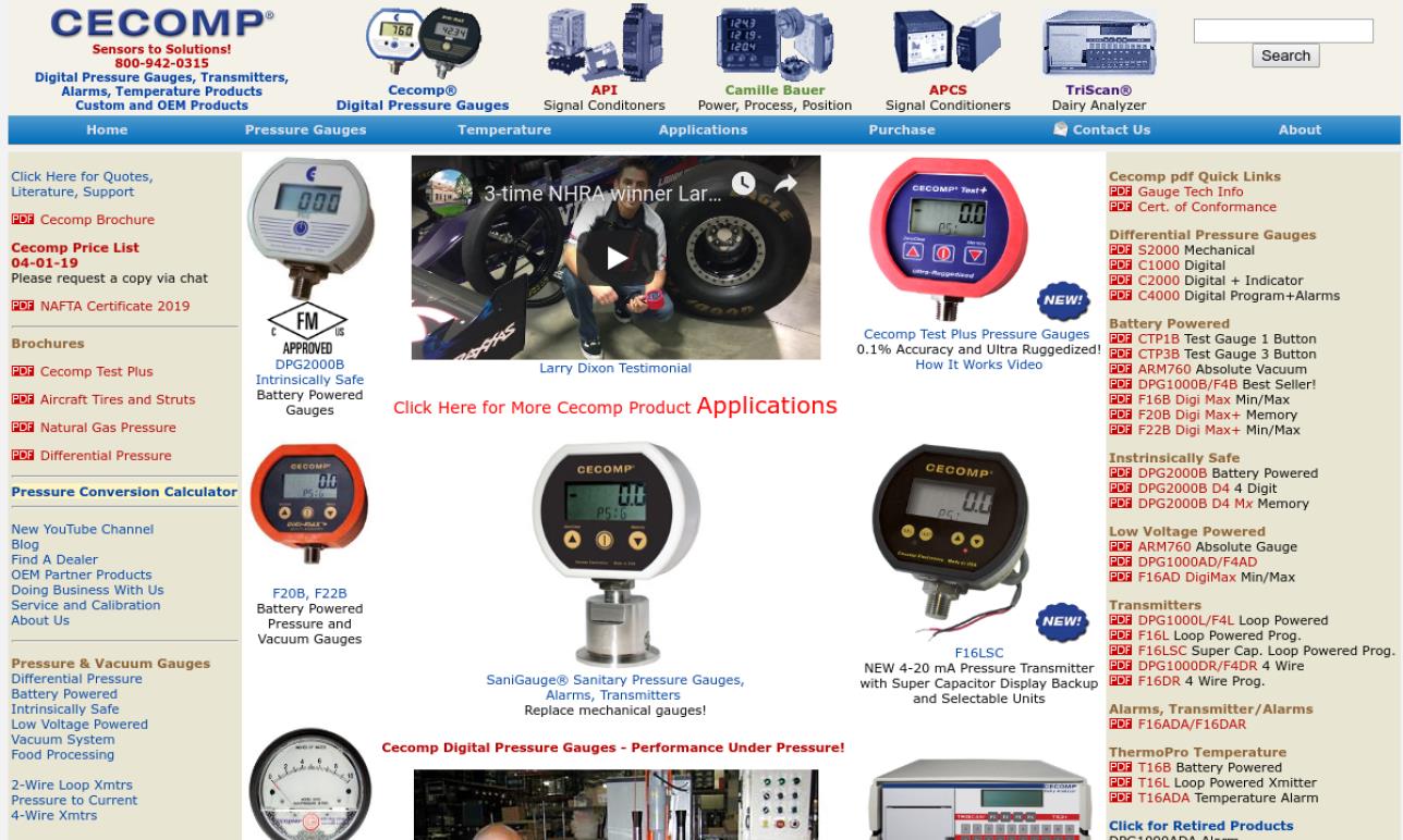 Cecomp Electronics, Inc. | Pressure Gauges