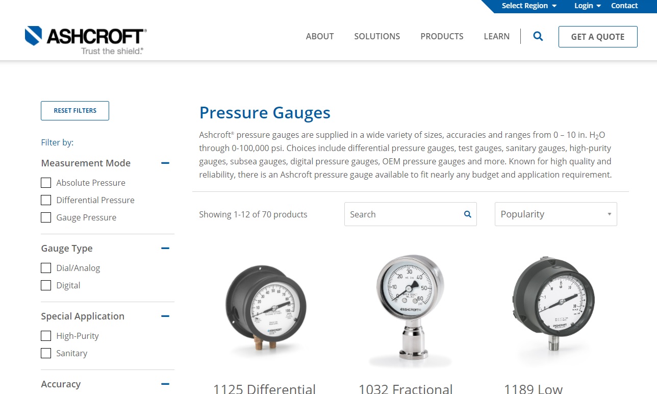 Ashcroft® Inc. | Pressure Gauges
